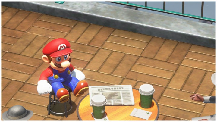 What's on the laptop and newspaper in Super Mario Odyssey? | SM128C